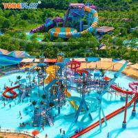 China Fiberglass Water Slide with 5m Height and 0.85m Diameter for 400m² Area Outdoor Water Playground for sale