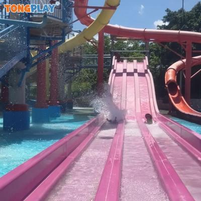 China Amusement Park Water Games Equipment Colorful Rainbow Racing Slide for Water Parks Play Equipment for sale