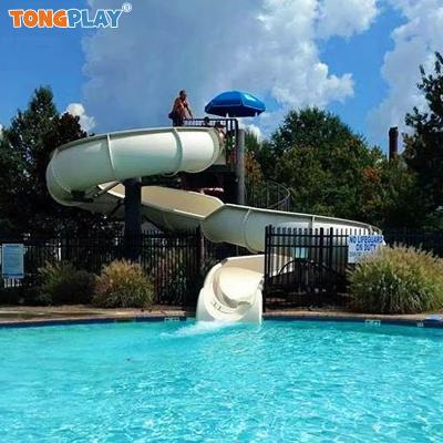 China Commercial Water Kingdom Park Above Ground Swimming Pool Huge Fiberglass Slide Set for sale