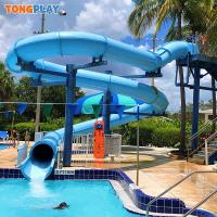 China Commercial Water Kingdom Park Above Ground Swimming Pool Huge Fiberglass Slide Set for sale