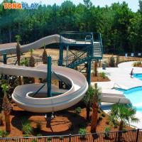 China Commercial Water Kingdom Park Above Ground Swimming Pool Huge Fiberglass Slide Set for sale