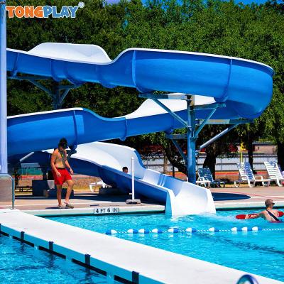 China Water Theme Park Rides Swimming Pool Fiberglass Water Spiral Slide for sale