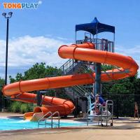 China Water Theme Park Rides Swimming Pool Fiberglass Water Spiral Slide for sale