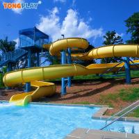 China Water Theme Park Rides Swimming Pool Fiberglass Water Spiral Slide for sale
