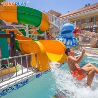 China Kids Outdoor Water Games Park Swimming Pool Commercial Fiber Glass Slide for Sale for sale
