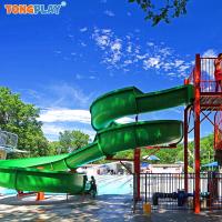 China Kids Outdoor Water Games Park Swimming Pool Commercial Fiber Glass Slide for Sale for sale