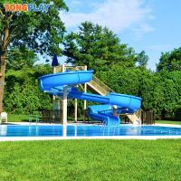 China Kids Outdoor Water Games Park Swimming Pool Commercial Fiber Glass Slide for Sale for sale
