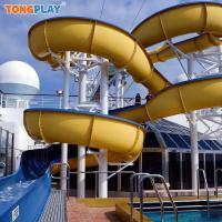 China Commercial Fiberglass Spiral Water Slide with Steel Frame and Customized Color for Water Parks with 12-month Warranty for sale