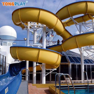 China Commercial Fiberglass Spiral Water Slide with Steel Frame and Customized Color for Water Parks with 12-month Warranty for sale