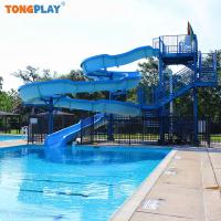 China Custom-Sized indoor/Outdoor Water Slide Equipment Fiberglass Swimming Pool Slides Water Parks for sale