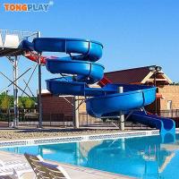 China Custom-Sized indoor/Outdoor Water Slide Equipment Fiberglass Swimming Pool Slides Water Parks for sale