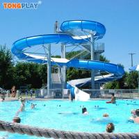 China Custom-Sized indoor/Outdoor Water Slide Equipment Fiberglass Swimming Pool Slides Water Parks for sale