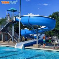 China Fiberglass Steel Spiral Water Slide with Max Capacity >500kg and Customized Color for Water Parks for sale