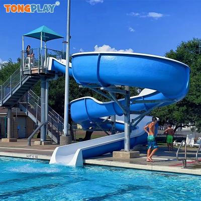 China Fiberglass Steel Spiral Water Slide with Max Capacity >500kg and Customized Color for Water Parks for sale