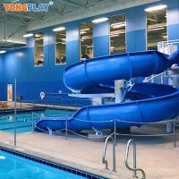 China Commercial Water Park Equipment Mini Aqua Park Water Slide Residential Swimming Pool Slide Kids Outdoor Spiral Single for sale