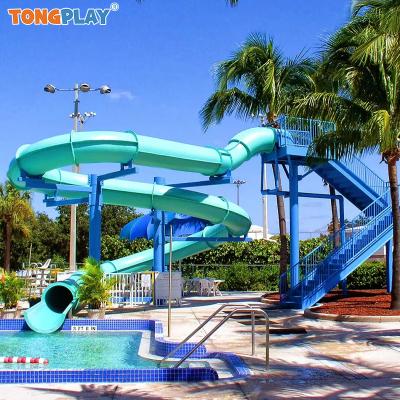 China Fiberglass Steel Spiral Water Slide with Max Capacity >500kg and Customized Color for Water Park Equipment for sale