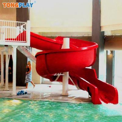 China Amusement Park Equipment Swimming Pool Fiber Glass Water Slides Water Park Pool Slides for Kid Adult for sale