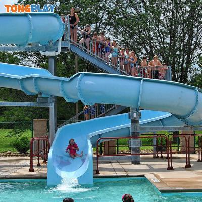 China Customized Color Fiberglass Water Slide with Max Capacity >500kg and Allowable Passenger >8 for Aquatic Play Equipment for sale