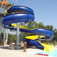 China Commercial Fiberglass Spiral Water Slide with Max Capacity >500kg and Customized Color for >8 Passengers for sale