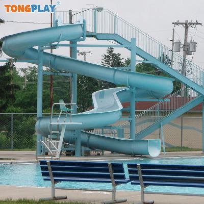 China High-Capacity Fiberglass Spiral Water Slide with Customized Color for Over 8 Passengers for sale