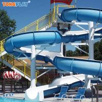 China High-Capacity Fiberglass Spiral Water Slide with Customized Color for Over 8 Passengers for sale