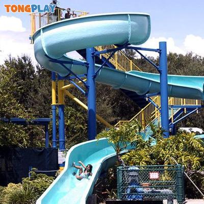 China Customized Color Fiberglass Spiral Water Slide with Max Capacity >500kg and Allowable Passenger >8 for Water Parks for sale