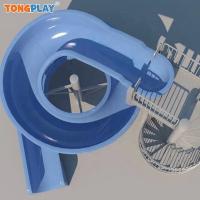 China Fiberglass Steel Metal Spiral Water Slide with Max Capacity >500kg and Customized Color for Aqua Parks for sale