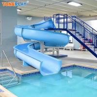 China Fiberglass Steel Metal Spiral Water Slide with Max Capacity >500kg and Customized Color for Aqua Parks for sale