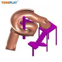 China Commercial and Home Use Fiberglass Water Park Slide Small Private Swimming Pool Slide for Kids and Adults for sale