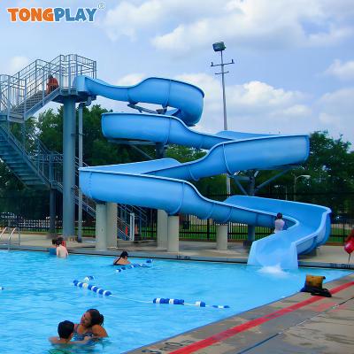 China Water Theme Park Rides Swimming Pool Fiberglass Water Spiral Slide for sale
