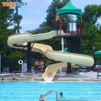 China Water Park Fiberglass Slides and Large Pool Spiral Water Slide Equipment for sale
