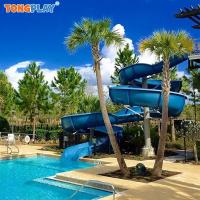 China Fiberglass Steel Metal Spiral Water Slide with Max Capacity >500kg and Customized Color for Water Parks for sale