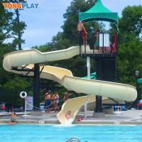 China Fiberglass Steel Metal Spiral Water Slide with Max Capacity >500kg and Customized Color for Water Parks for sale