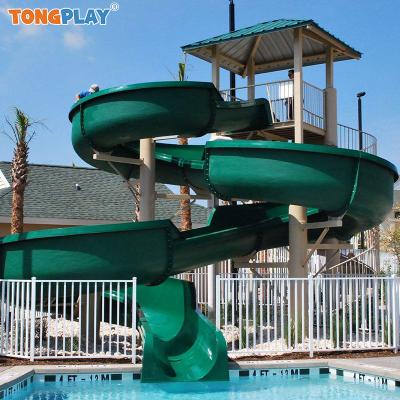 China Commercial Outdoor Resort Swimming Pool Slide Fiberglass Hotel Pool Slide for Children and Adults for sale