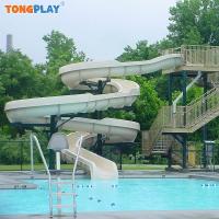 China Fiberglass Steel Metal Spiral Water Slide with Max Capacity >500kg and Customized Color for Water Parks for sale