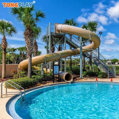 China Outdoor Water Park Playground Equipment Fiberglass Pool Slides for Kids for sale