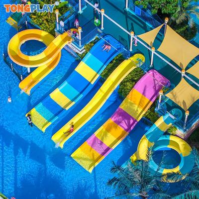 China Commercial Fiberglass Water Slide with 500kg Max Capacity and Customized Color for Aqua Playground for sale
