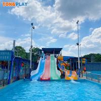 China Commercial Outdoor Fiberglass Water Slide with 500kg Max Capacity and Customized Color for Water Parks for sale