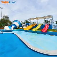China Commercial Fiberglass Water Slide for Aqua Parks with Customizable Size and Eco-Friendly Design for sale