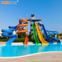 China Commercial Fiberglass Water Slide with Customized Sizes and Eco-friendly Design for Aqua Parks for sale