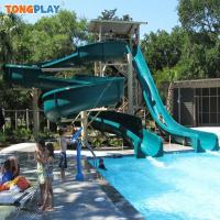 China Commercial Water Amusement Equipment Aqua Play Theme Park Design Fiberglass Swimming Pool Slides for Children and Adults for sale