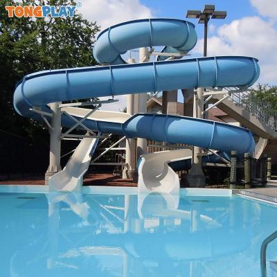 China Commercial Fiberglass Water Slide for Aqua Parks with Customized Sizes and Eco-friendly Design for sale