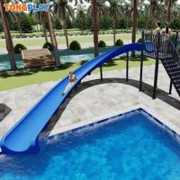 China Fiberglass Steel Metal Water Slide with Customized Sizes and Eco-friendly Design for Aqua Parks for sale