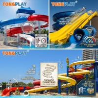 China Customized Sizes Eco-friendly Fiberglass Water Slide with 500kg Capacity for Outdoor Water Playground Equipment for sale