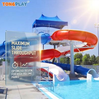 China Customized Sizes Eco-friendly Fiberglass Water Slide with 500kg Capacity for Outdoor Water Playground Equipment for sale