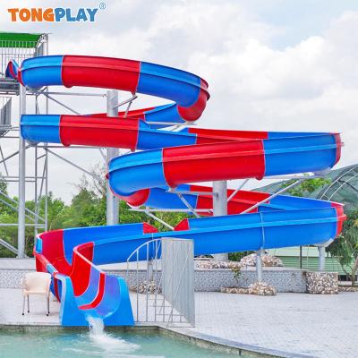 China Factory-direct Large Capacity Fiberglass Spiral Slide with Customizable Design for Eco-friendly Water Parks for sale