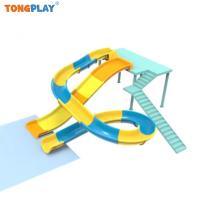 China Commercial Grade Fiberglass Water Slide with Customized Size for Aquatic Playground Equipment for sale