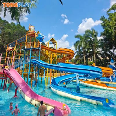 China Eco-friendly Customized Color Water Slide with 500kg Max Capacity for Aqua Parks for sale