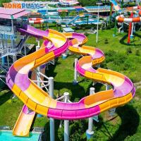 China Eco-friendly Fiberglass Steel Metal Water Slide for Aqua Parks with Customized Sizes for sale