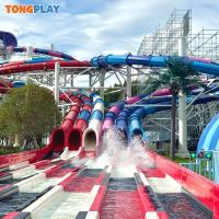 China High Speed 6-lane Fiberglass & Steel Water Slide for Outdoor Aqua Parks for sale